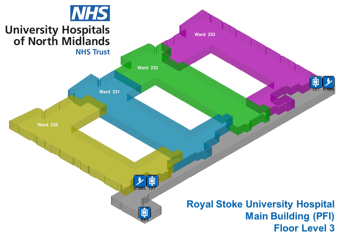 Internal hospital maps | University Hospitals of North Midlands