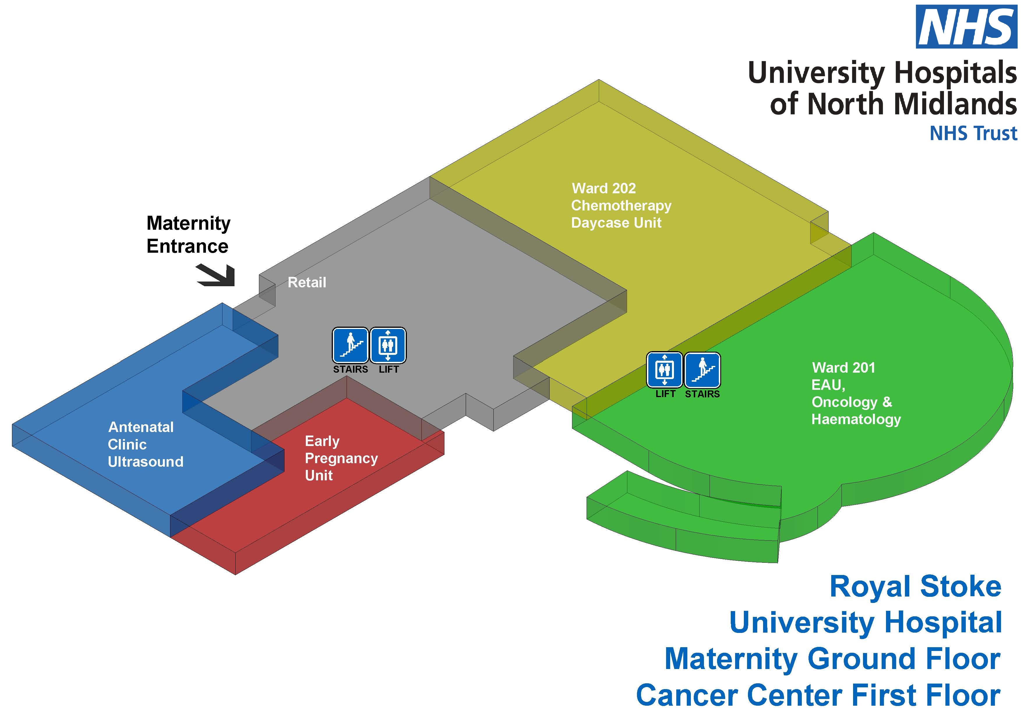 Internal hospital maps | University Hospitals of North Midlands