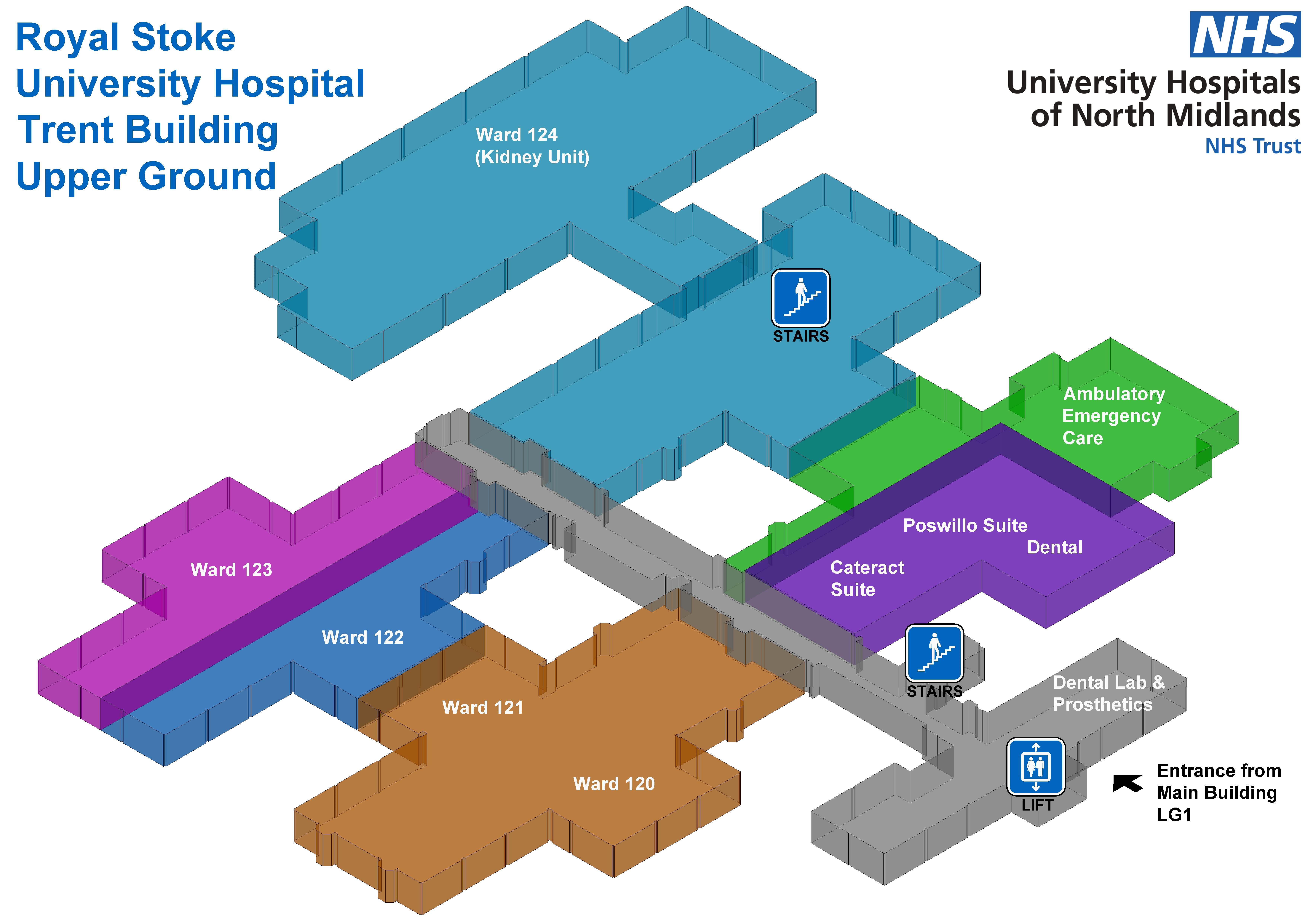 Internal hospital maps | University Hospitals of North Midlands