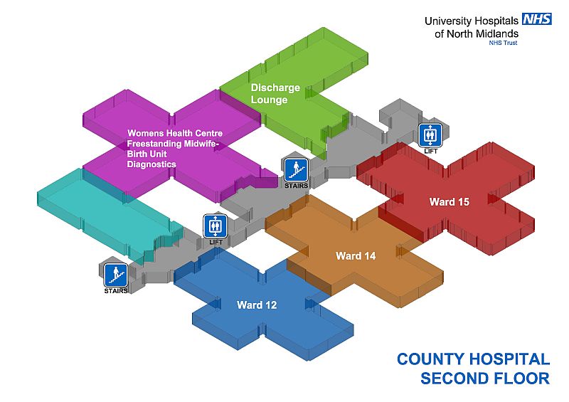 Internal hospital maps | University Hospitals of North Midlands